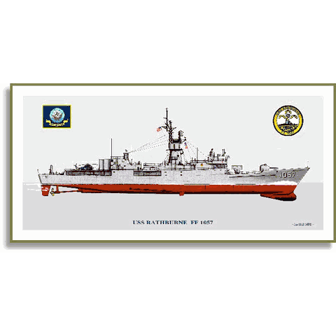USS Rathburne FF-1057 Print - USS Rathburne FF-1057 - PriorService.com