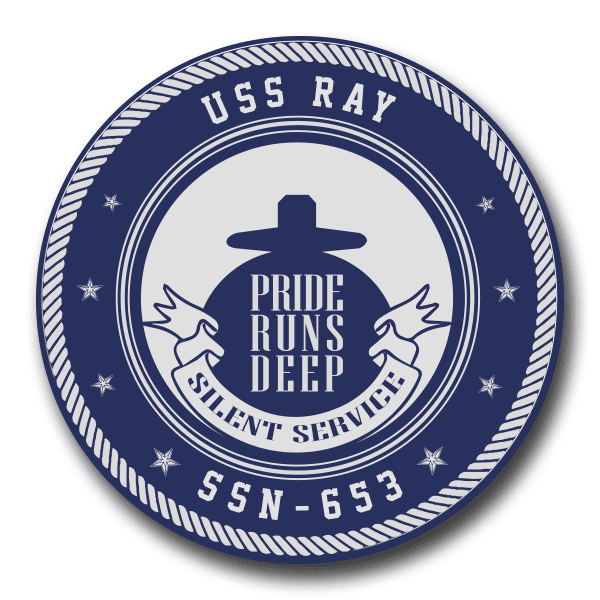 USS Ray SSN-653 Decal - US Navy Submarine Decals - PriorService.com