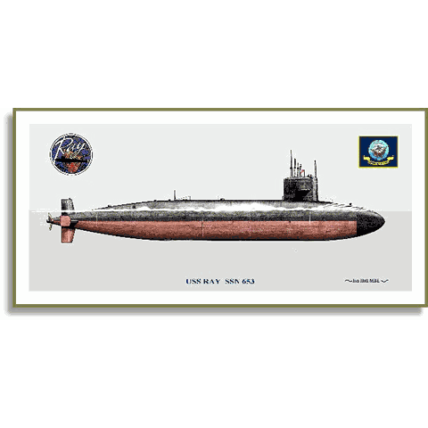 USS Ray SSN-653 Print - Submarines N-R - PriorService.com