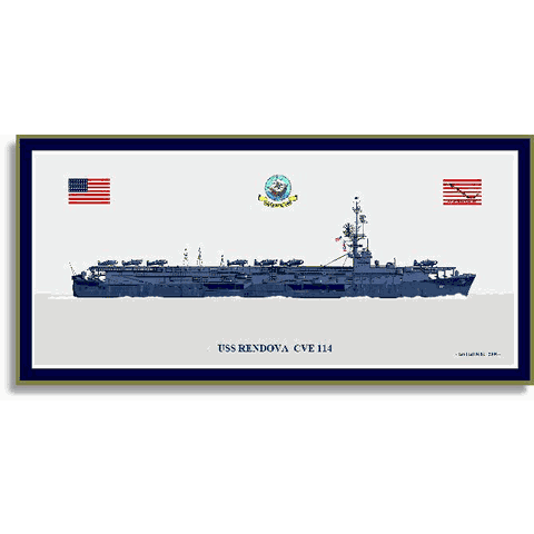 USS Rendova CVE-114 Print - Aircraft Carriers N-R - PriorService.com