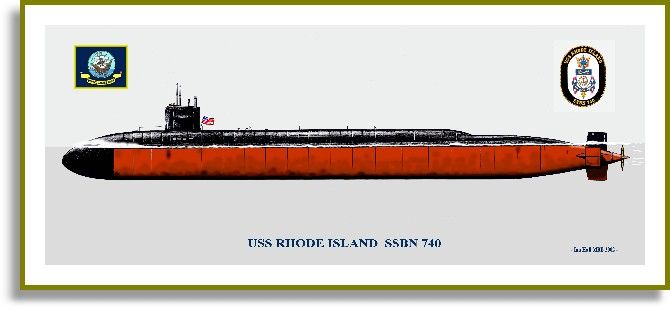 USS Rhode Island SSBN-740 Print - Submarines A-F - PriorService.com