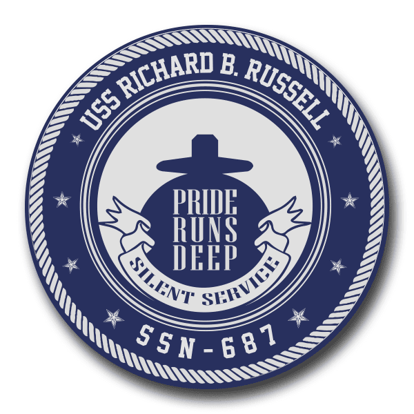 USS Richard B Russell SSN-687 Decal - US Navy Submarine Decals ...