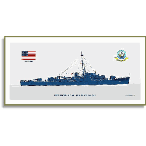 USS Richard W Suesens DE 342 Print - Destroyers N-R - PriorService.com