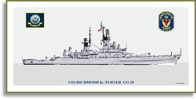 USS Richmond K. Turner CG-20 Print - USS Richmond K. Turner CG 20 - PriorService.com