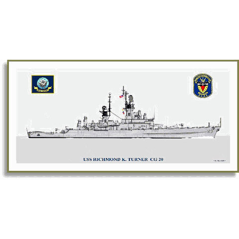 USS Richmond K. Turner CG-20 Print - USS Richmond K. Turner CG 20 - PriorService.com
