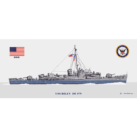 USS Riley DE-579 Print - Destroyer Prints - PriorService.com
