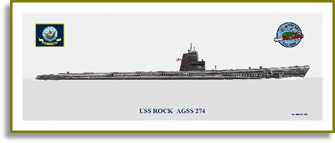 USS Rock AGSS-274 Print - Other Ships N-R - PriorService.com