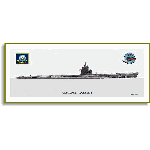 USS Rock AGSS-274 Print - Other Ships N-R - PriorService.com