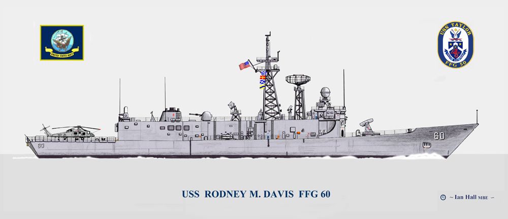 USS Rodney M Davis FFG-60 Print - Frigate Prints - PriorService.com
