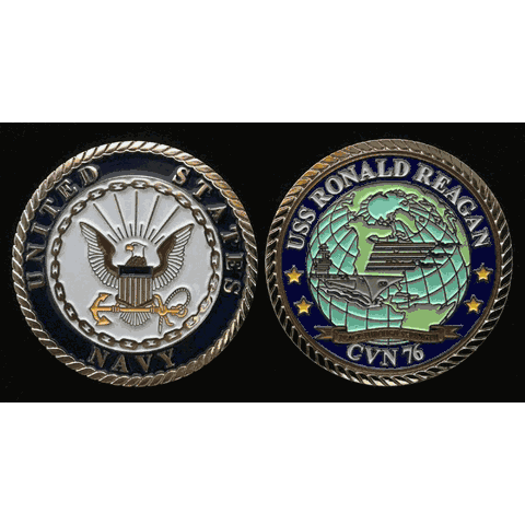 USS Ronald Reagan CVN-76 Enlisted Challenge Coin - New Navy Challenge ...