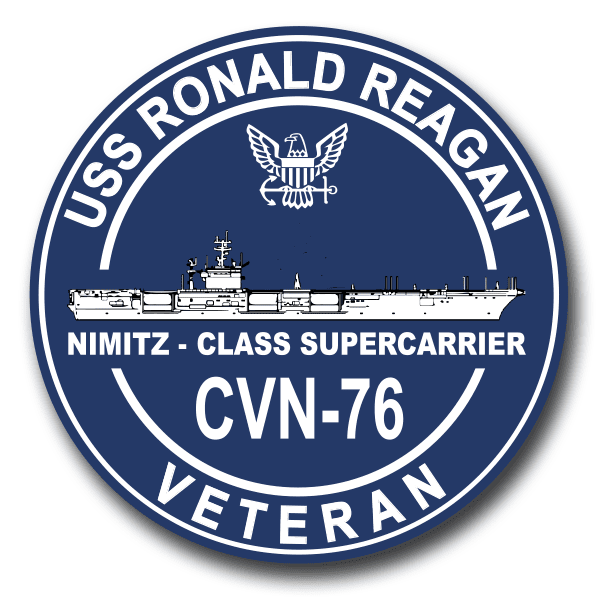 USS Ronald Reagan CVN-76 Veteran Decal - US Navy Aircraft Carrier ...