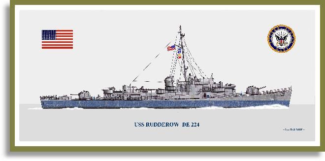USS Rudderow DE 224 Print - Destroyers N-R - PriorService.com