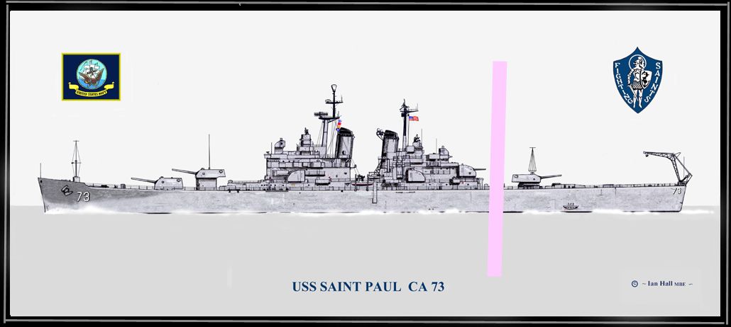 USS Saint Paul CA-73 (1960's) Print - Cruiser Prints - PriorService.com