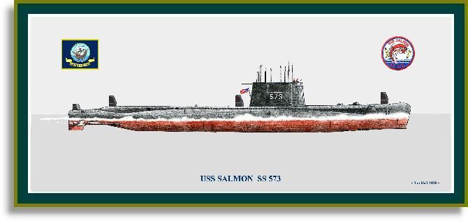 USS Salmon SS-573 Ship Print - Submarines S-Z - PriorService.com