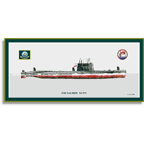 USS Salmon SS-573 Ship Print - Submarines S-Z - PriorService.com