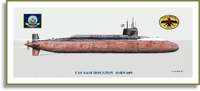 USS Sam Houston SSBN-609 Print - Submarines S-Z - PriorService.com