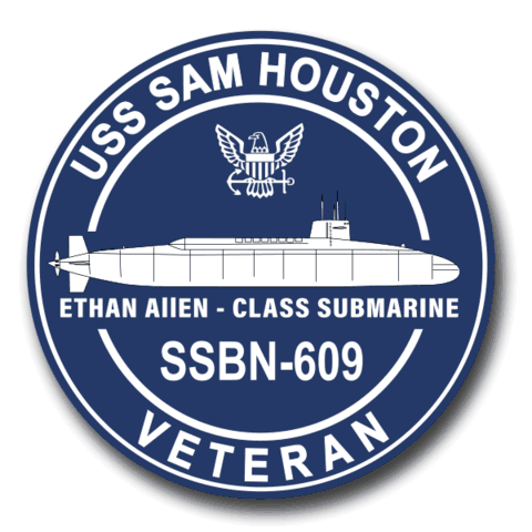 USS Sam Houston SSBN-609 Silhouette Veteran Decal - US Navy Submarine ...