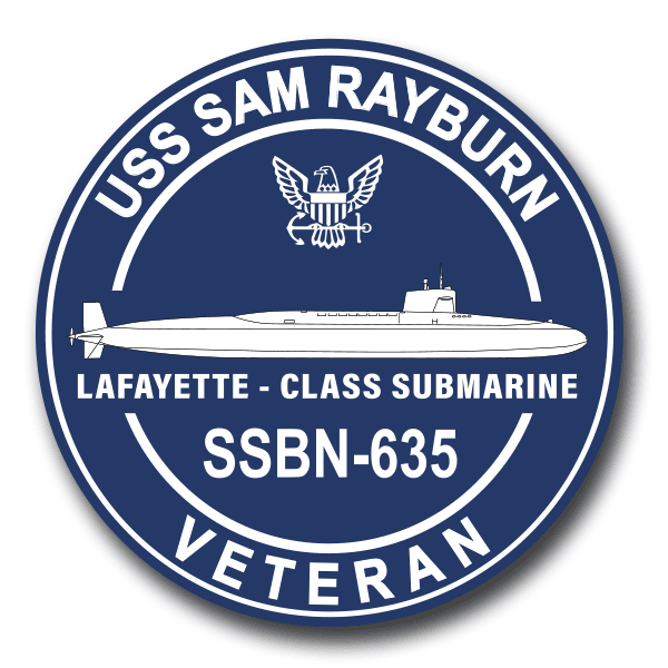 USS Sam Rayburn SSBN-635 Silhouette Veteran Decal - US Navy Submarine ...
