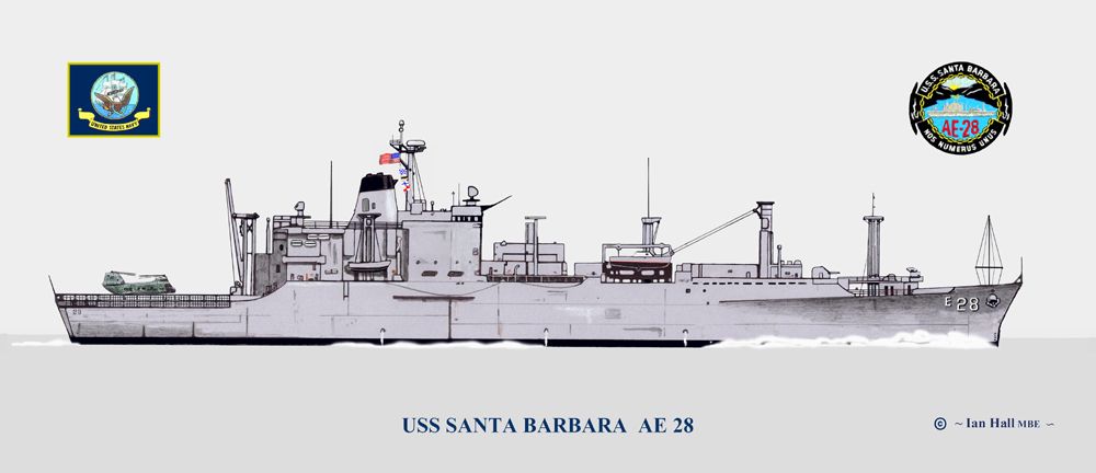 USS Santa Barbara AE 28 Print - Other Ships S-T - PriorService.com
