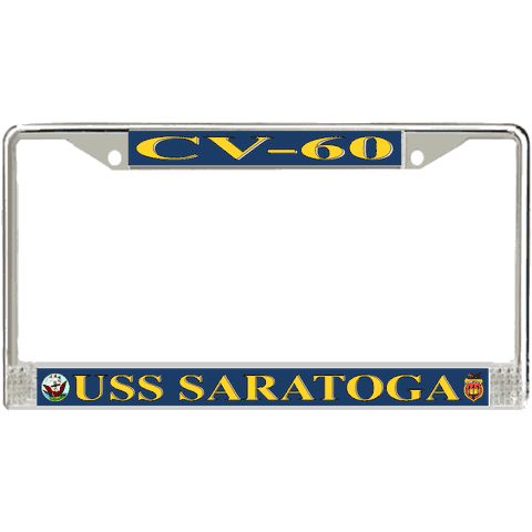 USS Saratoga CV-60 License Plate Frame|Custom Personalized License ...