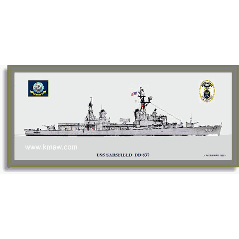 USS Sarsfield DD-837 Print - Destroyers S-T - PriorService.com
