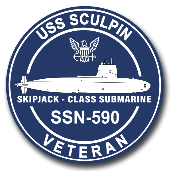 USS Sculpin SSN-590 Silhouette Veteran Decal - US Navy Submarine ...