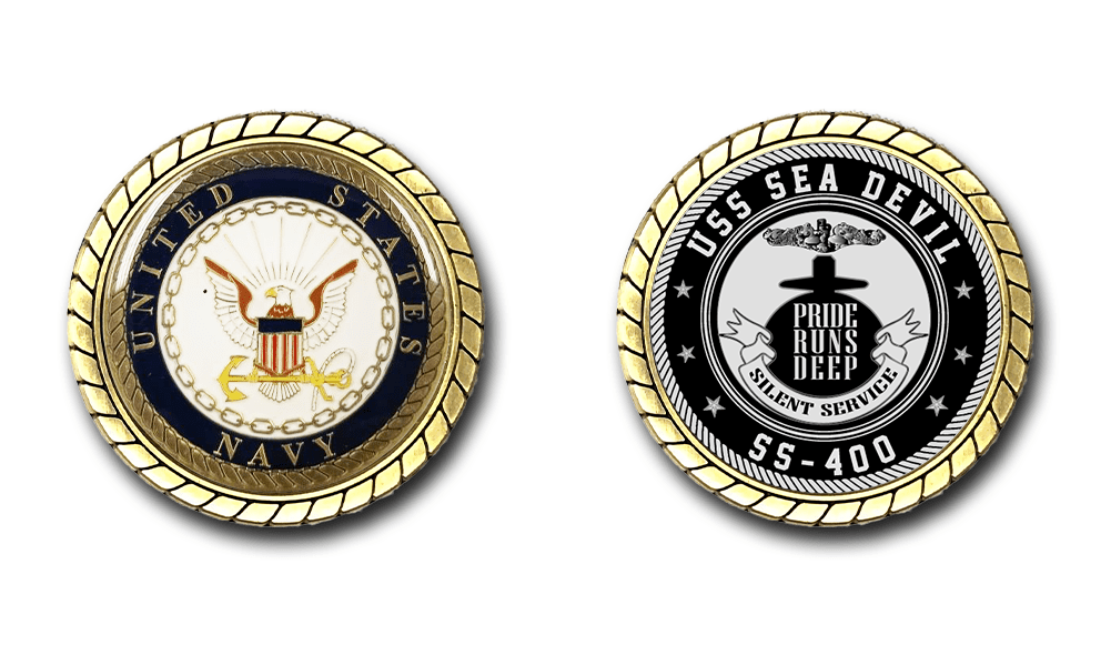 USS Sea Devil SS-400 Challenge Coin - US Navy Submarine Challenge Coins ...