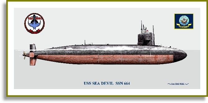 USS Sea Devil SSN-664 Print - Submarines S-Z - PriorService.com