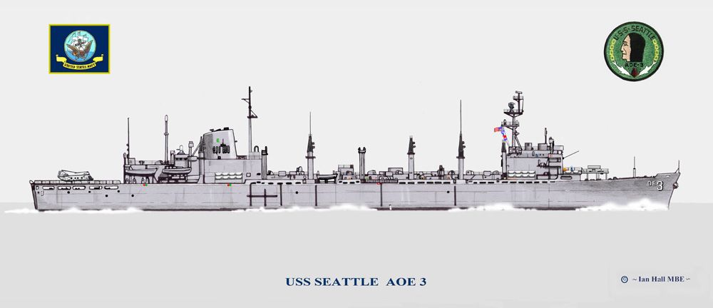 USS Seattle AOE-3 Print - Other Ships S-T - PriorService.com