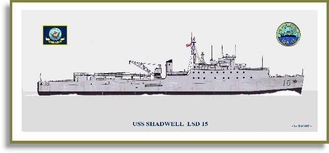 USS Shadwell LSD-15 Print - Amphibious S-Z - PriorService.com