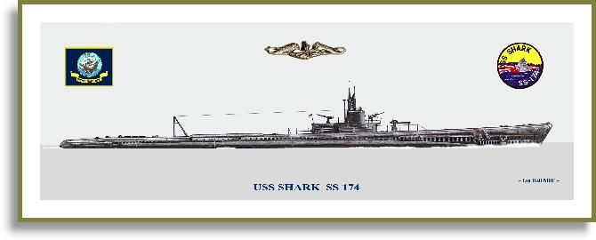 USS Shark SS-174 Print - Submarines S-Z - PriorService.com