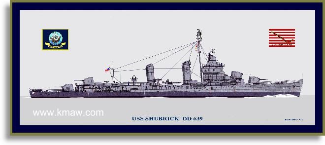 USS Shubrick DD-639 Print - Destroyers S-T - PriorService.com