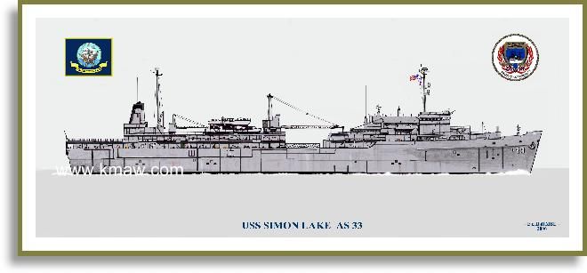 USS Simon Lake AS-33 Print - Other Ships S-T - PriorService.com