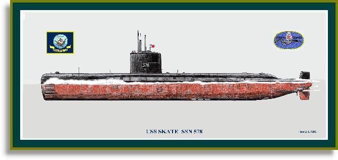 USS Skate SSN-578 Print - Submarines S-Z - PriorService.com