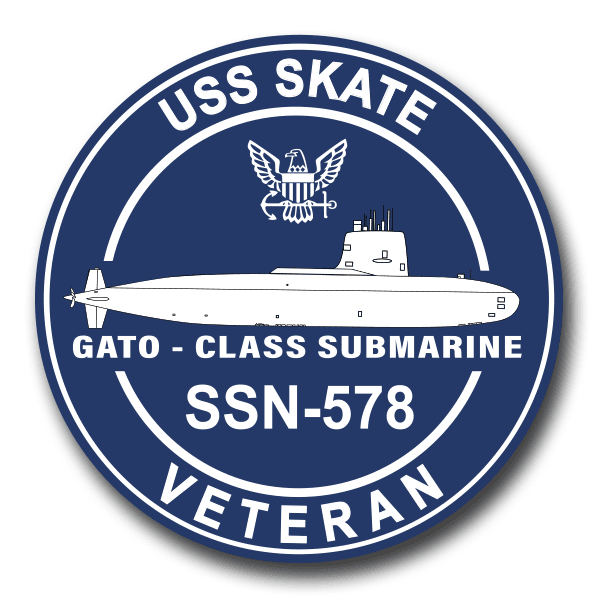 USS Skate SSN-578 Silhouette Veteran Decal - US Navy Submarine Veteran ...