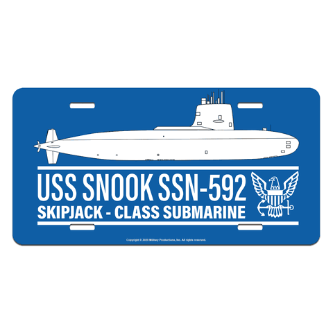 USS Snook SSN-592 License Plate - US Navy Submarine License Plates ...