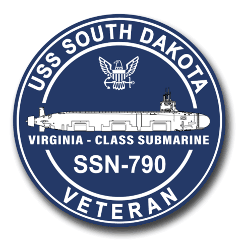 USS South Dakota SSN-790 Silhouette Veteran Decal - US Navy Submarine ...