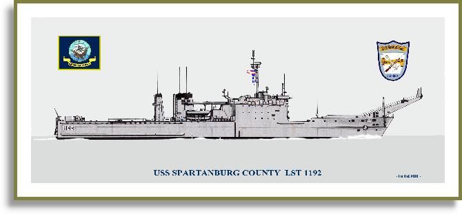 USS Spartanburg County LST-1192 Print - Amphibious S-Z - PriorService.com