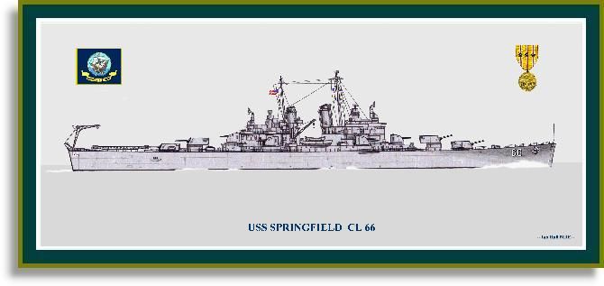 USS Springfield CL-66 Print - Cruisers S-Z - PriorService.com