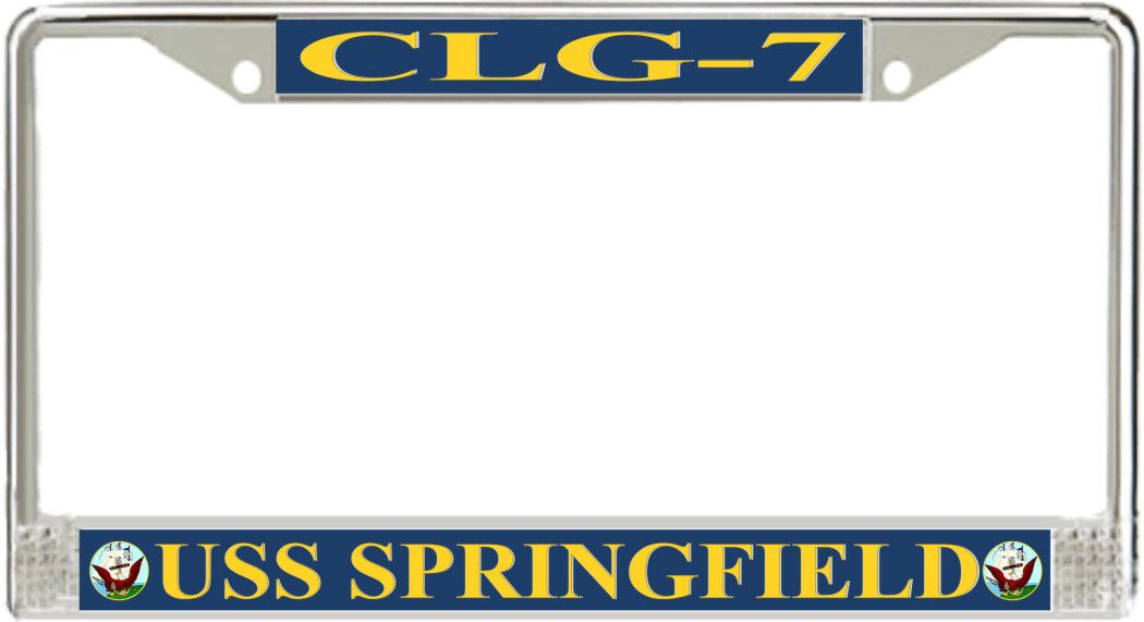 USS Springfield CLG-7 License Plate Frame - U.S. Navy Guided Missile ...