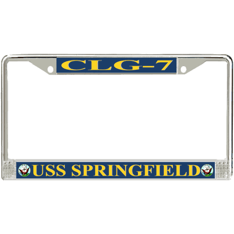 USS Springfield CLG-7 License Plate Frame - U.S. Navy Guided Missile ...