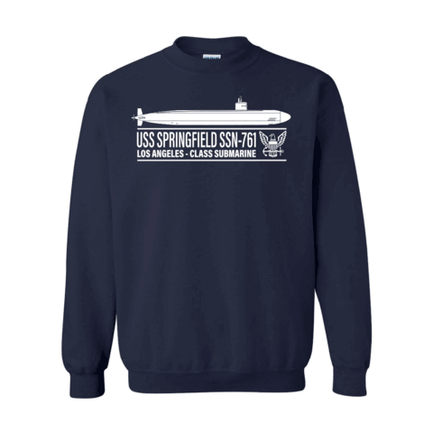 USS Springfield SSN-761 Sweatshirt - New Submarine Carrier Sweatshirts ...