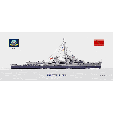 USS Steele DE-8 Print - Destroyer Prints - PriorService.com