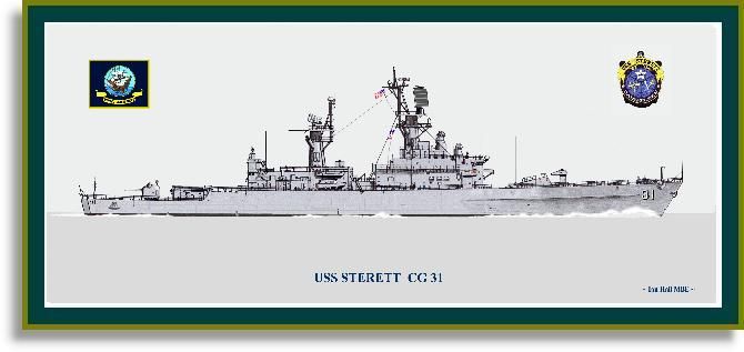 USS Sterett CG 31 Print - Cruisers S-Z - PriorService.com