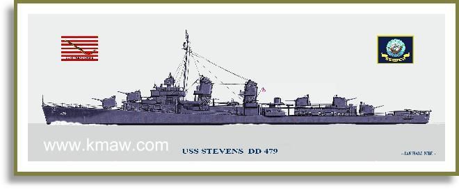 USS Stevens DD-479 Print - Destroyers S-T - PriorService.com