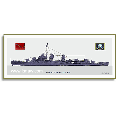 USS Stevens DD-479 Print - Destroyers S-T - PriorService.com