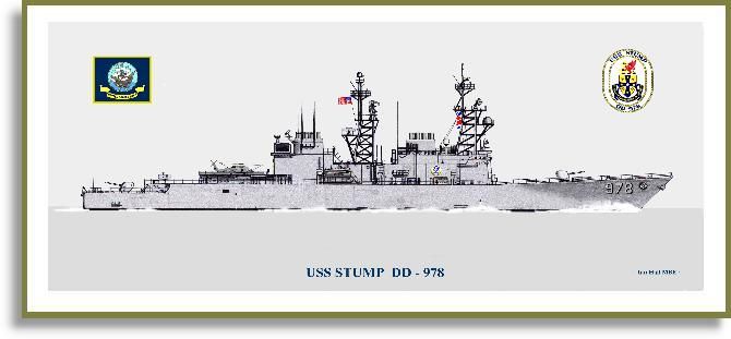 USS Stump DD-978 in 1990's Print - Destroyers S-T - PriorService.com