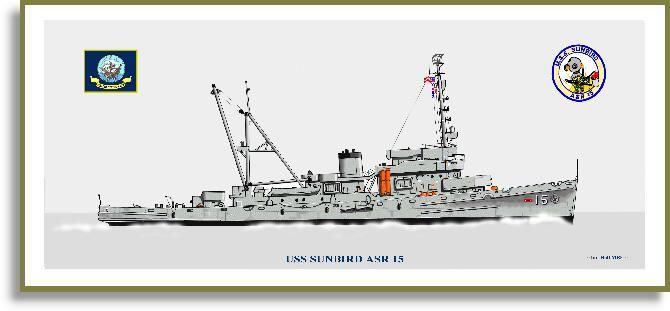 USS Sunbird ASR 15 Ship Print - Other Ships S-T - PriorService.com