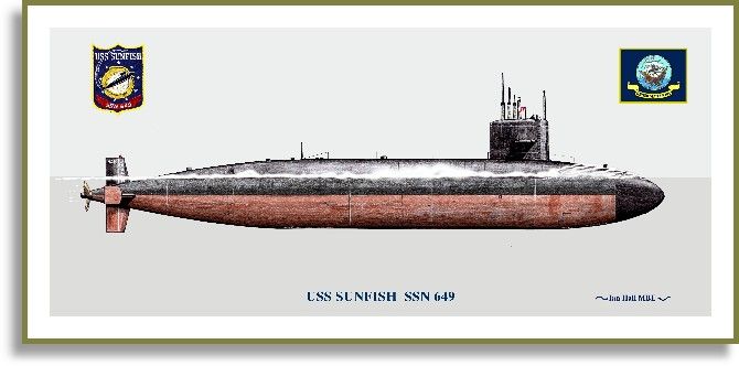 USS Sunfish SSN-649 Print - Submarines S-Z - PriorService.com