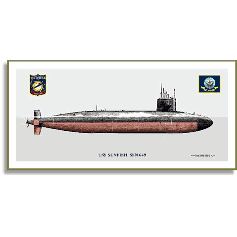 USS Sunfish SSN-649 Print - Submarines S-Z - PriorService.com